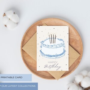 Happy Birthday Card Digital Download, Printable Happy Birthday Card ...