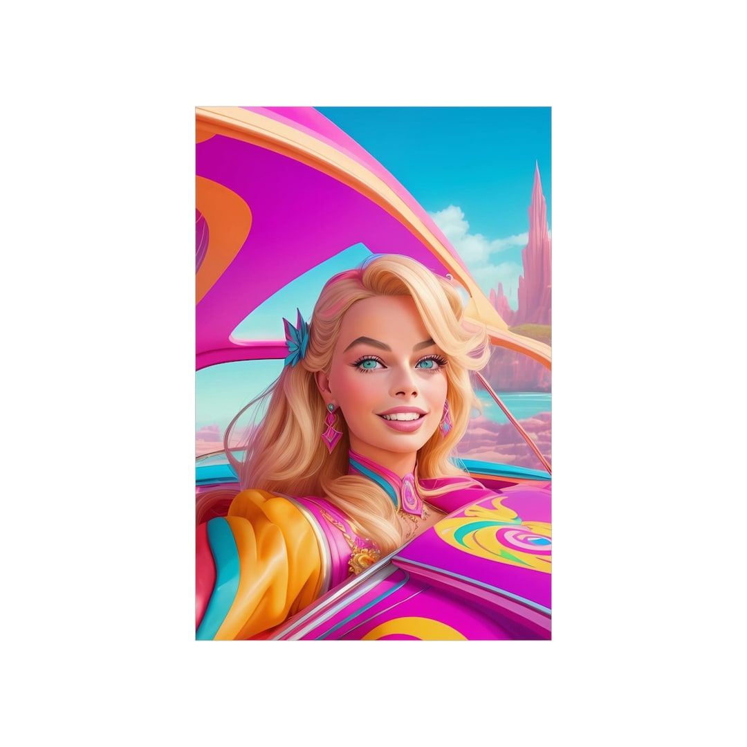Margot Robbie Barbie Movie Poster 5 I AI Art - Etsy