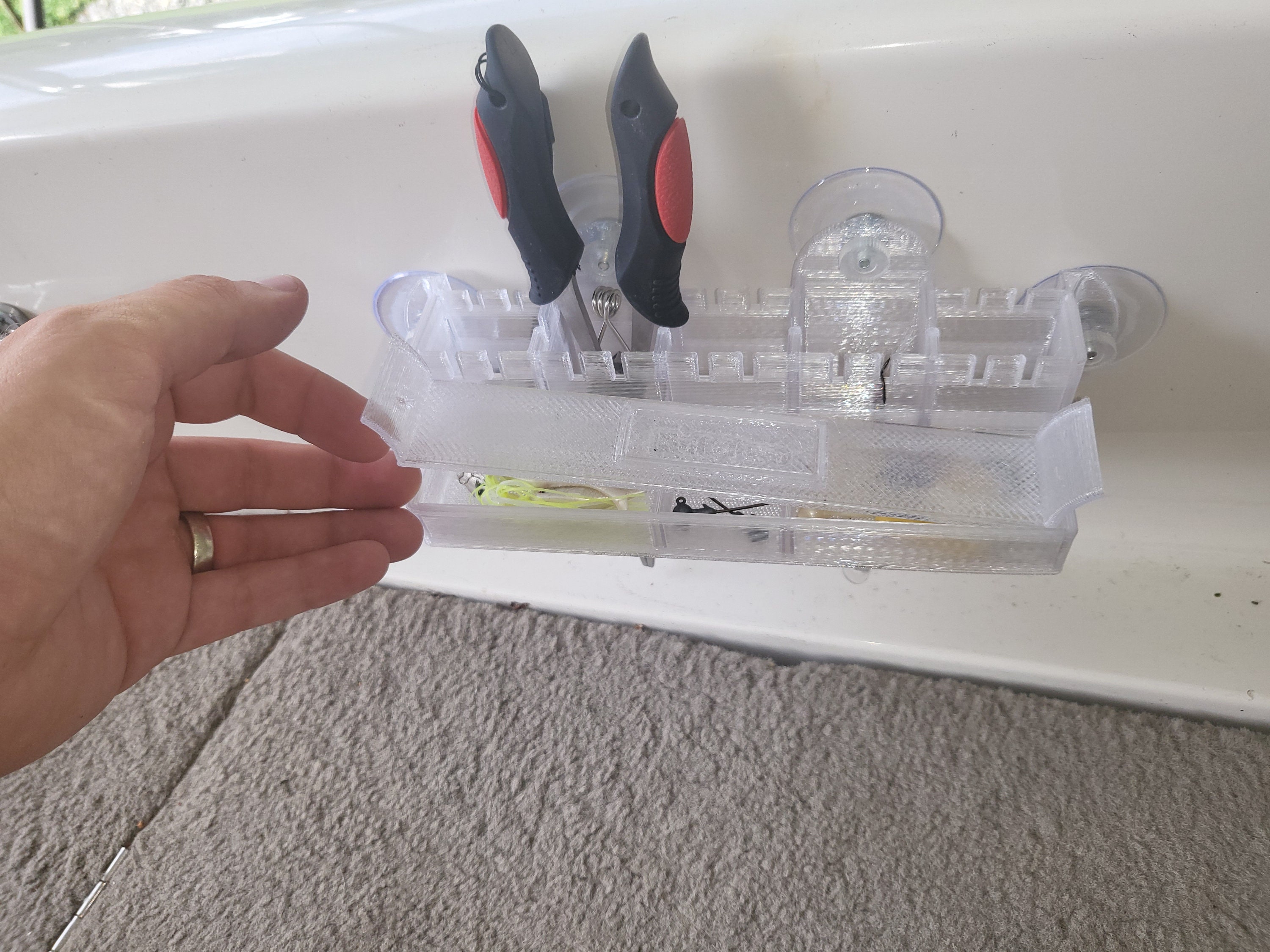 Fishing Caddy PLUS 9" X 2" (1x) - Boat & Kayak Mounted Tackle Caddy and ...