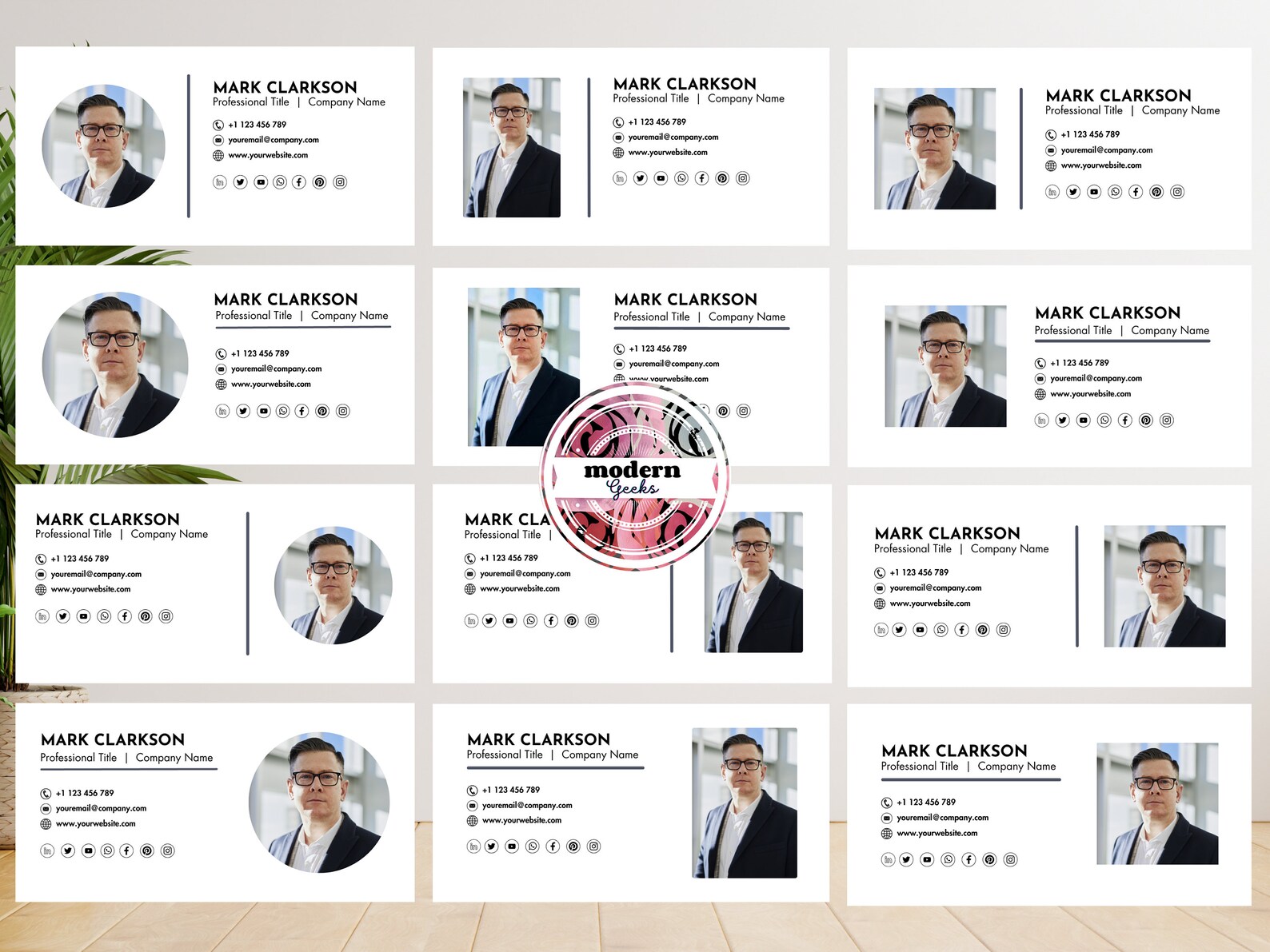 Email Signature Template | Editable Canva Signature Design Signature ...