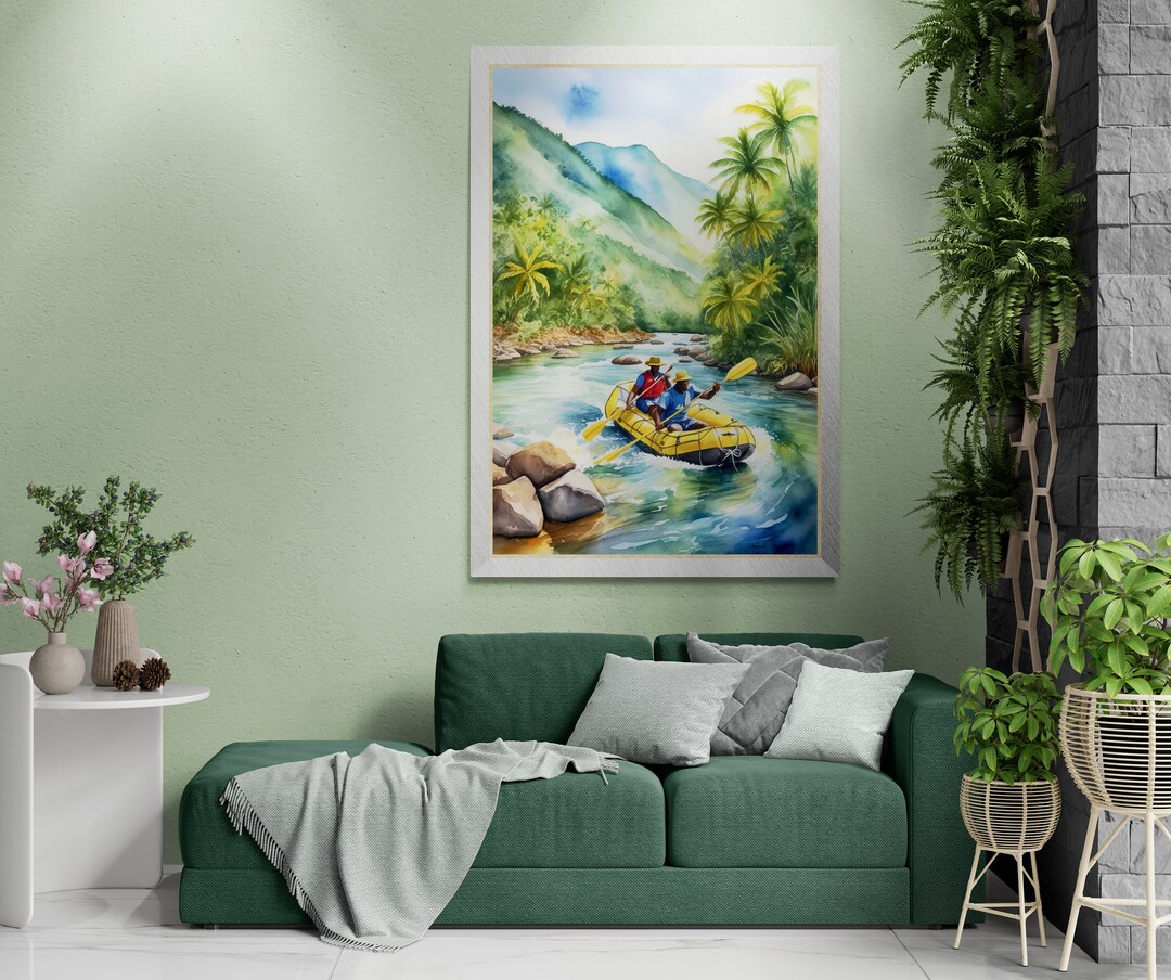 Jamaican Man White River Rafting Tubing Down Rio Cobre Jamaica River ...