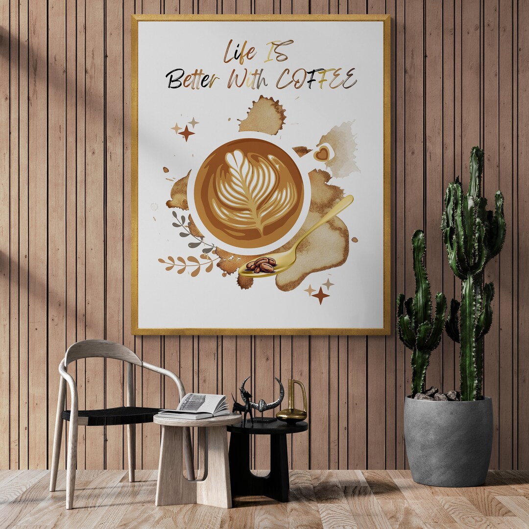 Bohemian Printable Coffee Sign Coffee Decor Coffee Lovers - Etsy