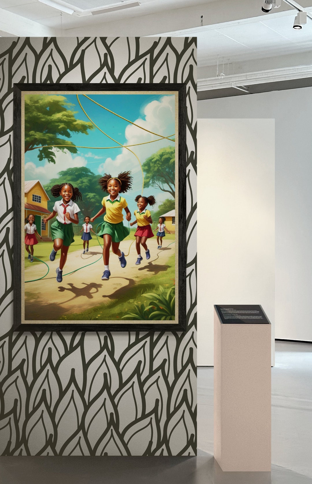 Caribbean School Girls Playing Double Dutch Jump Rope in School Yard on ...