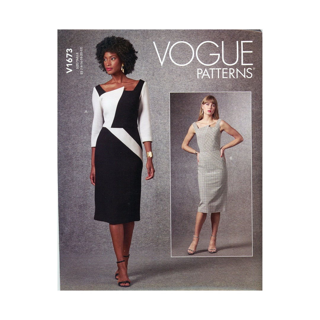 Dress Colorblock Sewing Pattern Dress Geometric Cut Date Night Dress ...