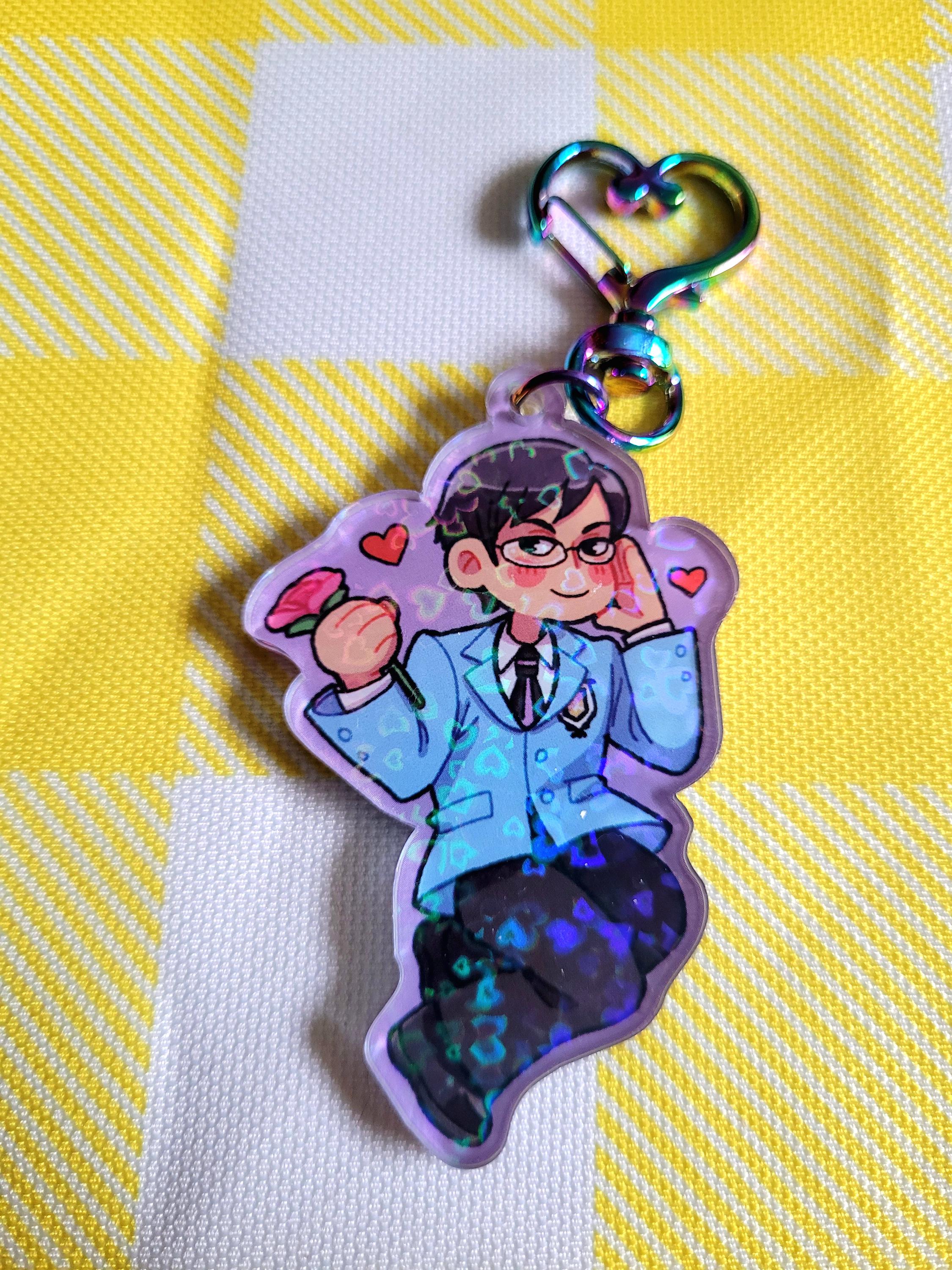 OHSHC Keychains, 2 Inch Acrylic Charms With Heart Clasp and Holographic ...