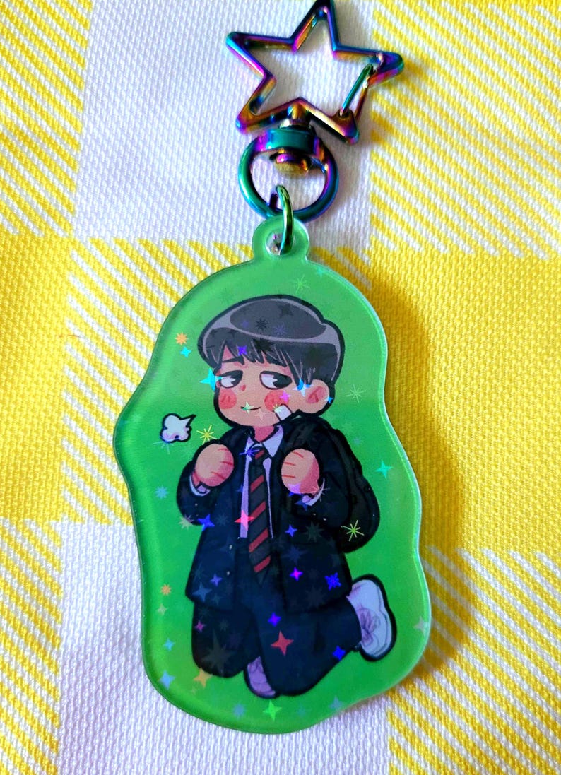 Class Two Keychains / 2 Inch Acrylic Charms / Star Clasp and ...