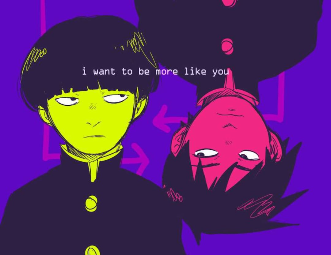 Mob and Ritsu Print - Etsy
