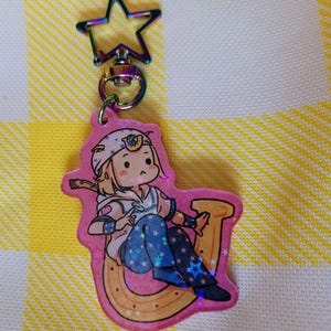 JJBA Keychains, 2 Inch Acrylic Charms With Star Clasp and Holographic ...