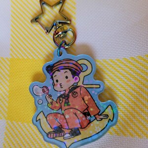 JJBA Keychains, 2 Inch Acrylic Charms With Star Clasp and Holographic ...