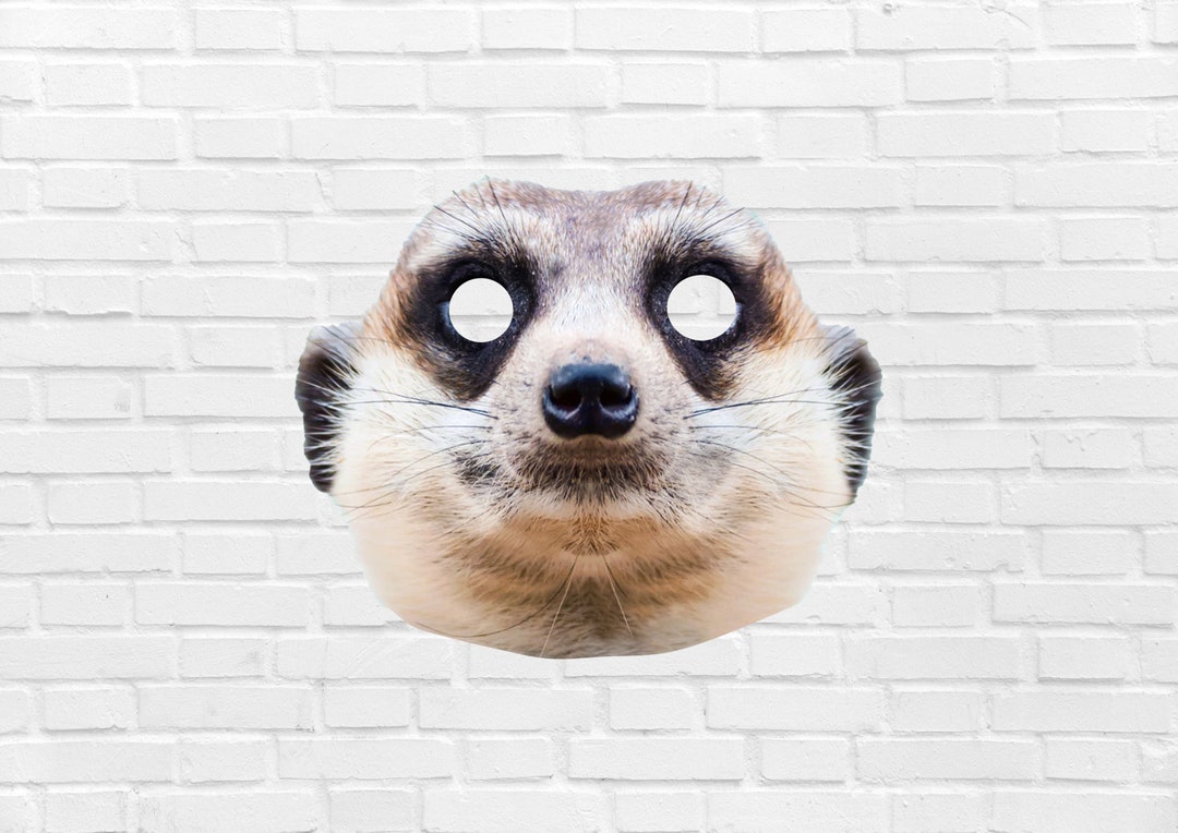 Meerkat Printable Mask, Meerkat Real Mask, Halloween Mask, Printable ...