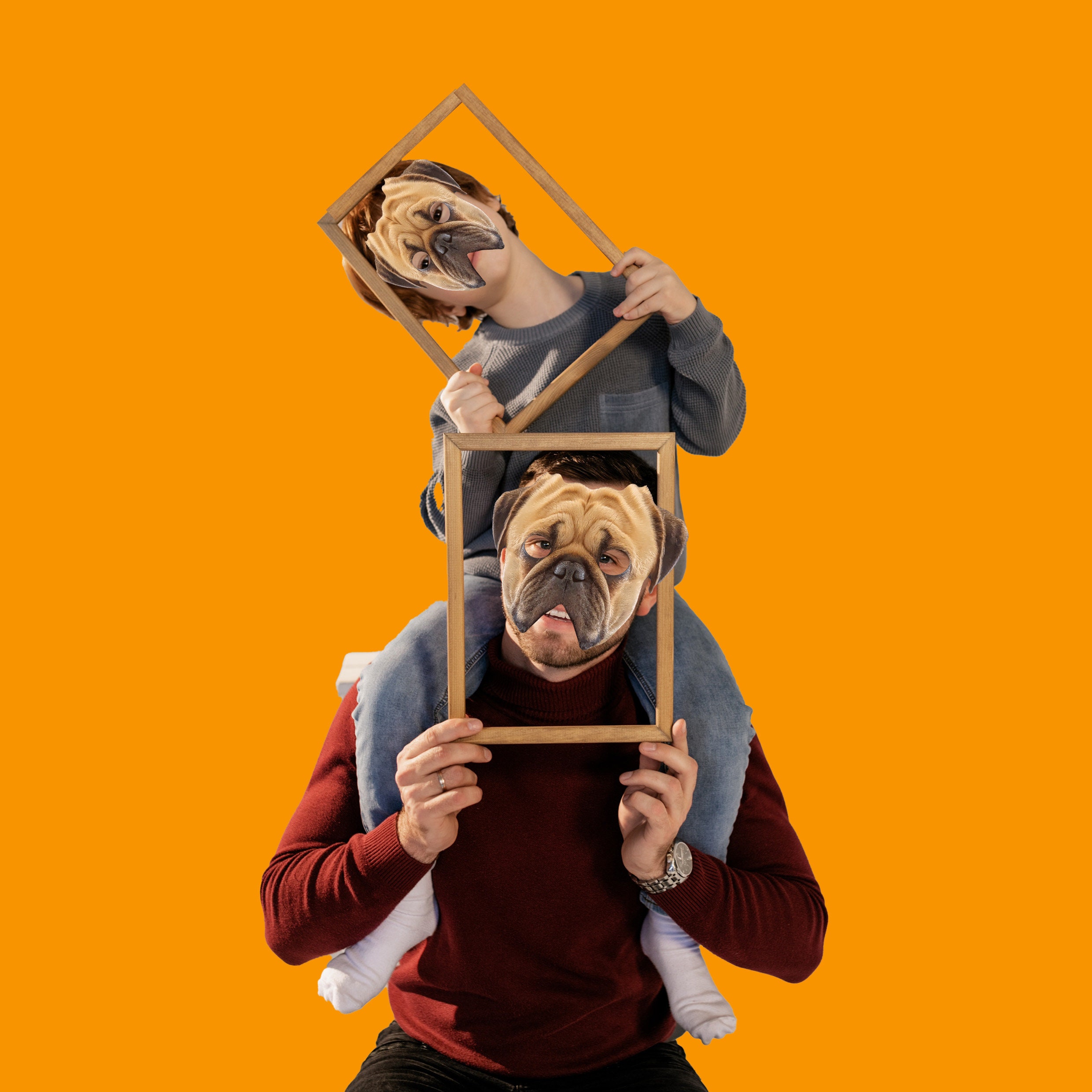 Pug Dog Printable Mask, Pug Dog Real Photo Mask, Halloween Mask ...