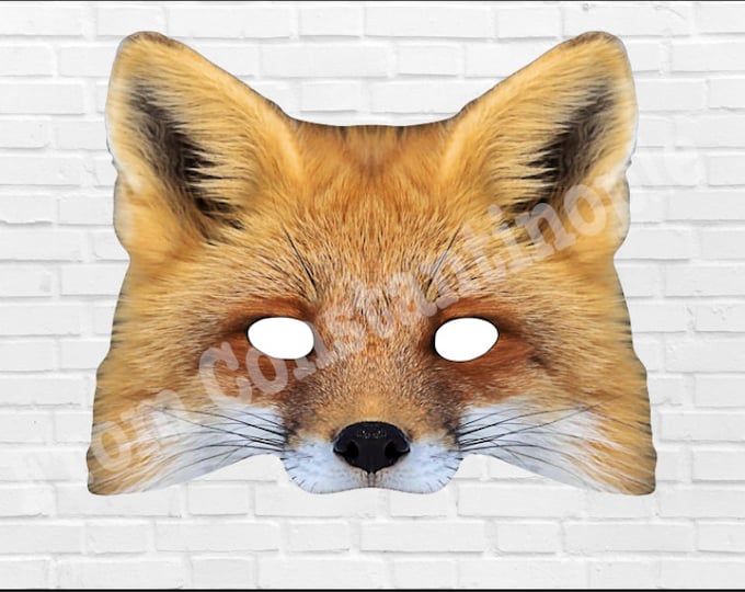 Red Fox Animal Mask - A4 & Letter Size Ready to Print PDF Template ...