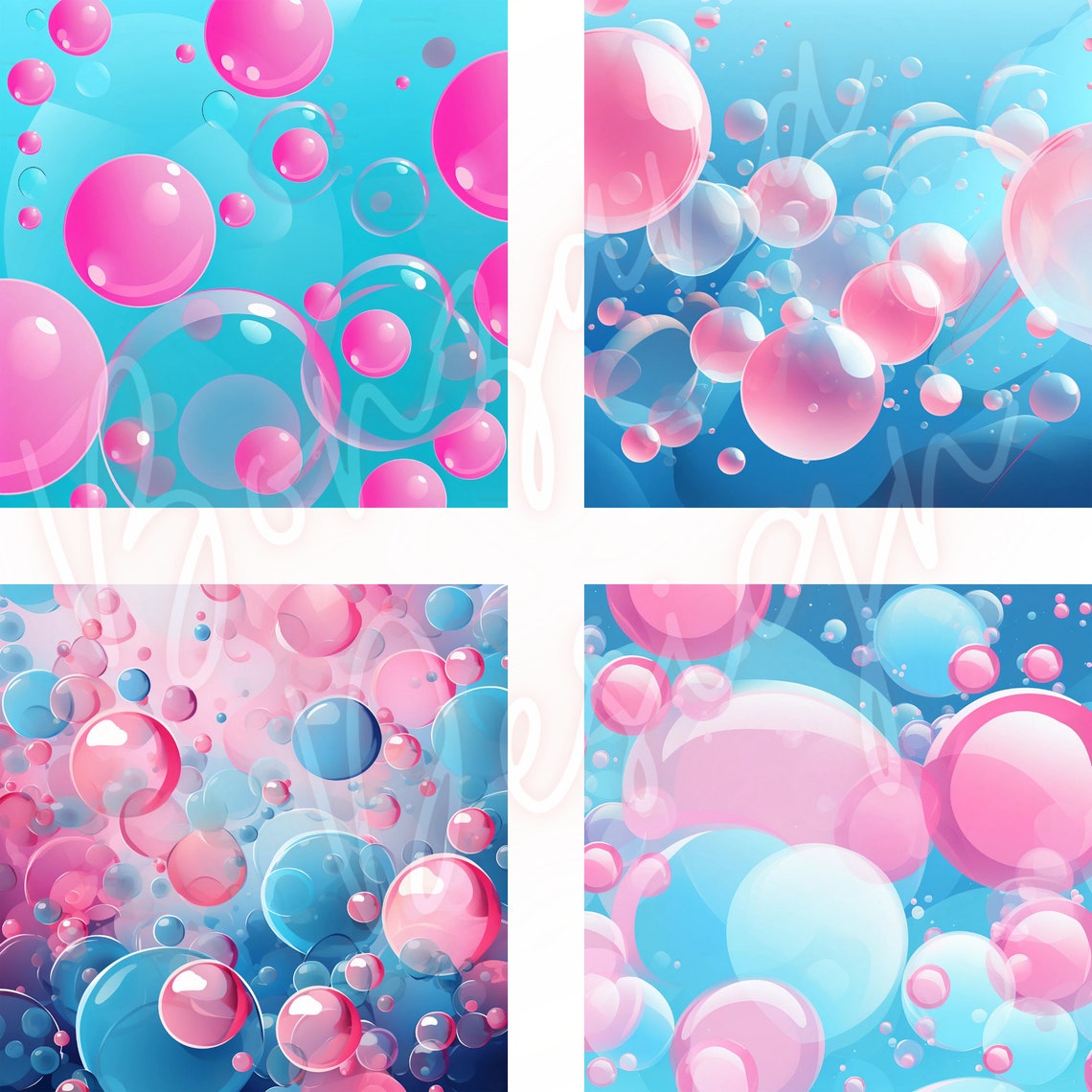 Bubbles Digital Background,bubbles Digital Paper,bubbles Digital ...