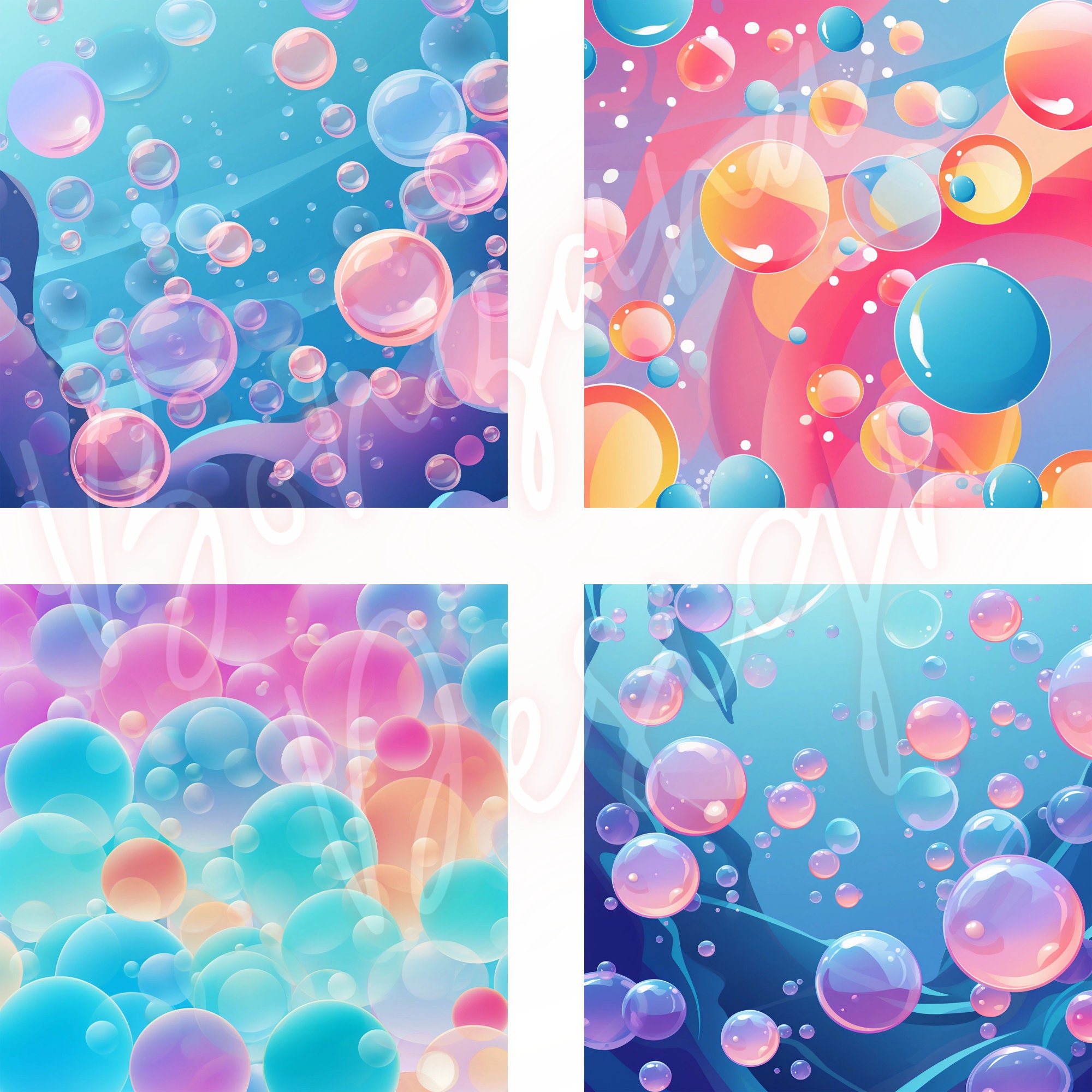 Bubbles Digital Background,bubbles Digital Paper,bubbles Digital ...