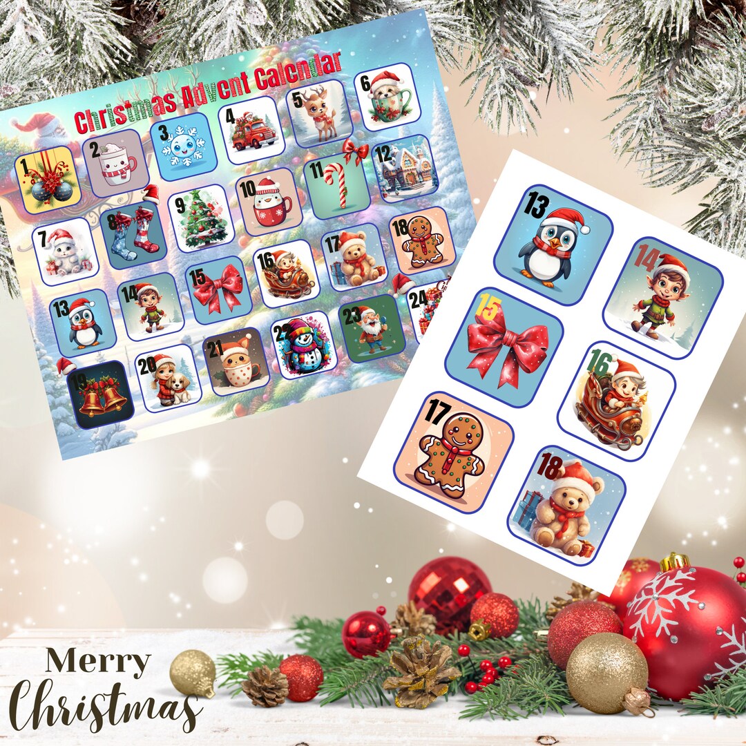 Christmas Calendar, Christmas Advent Calendar, Christmas Calendar ...