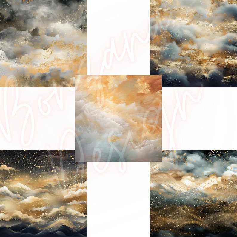 Psychedelic Clouds Background, Glitter Backgrounds, Gold and Silver ...