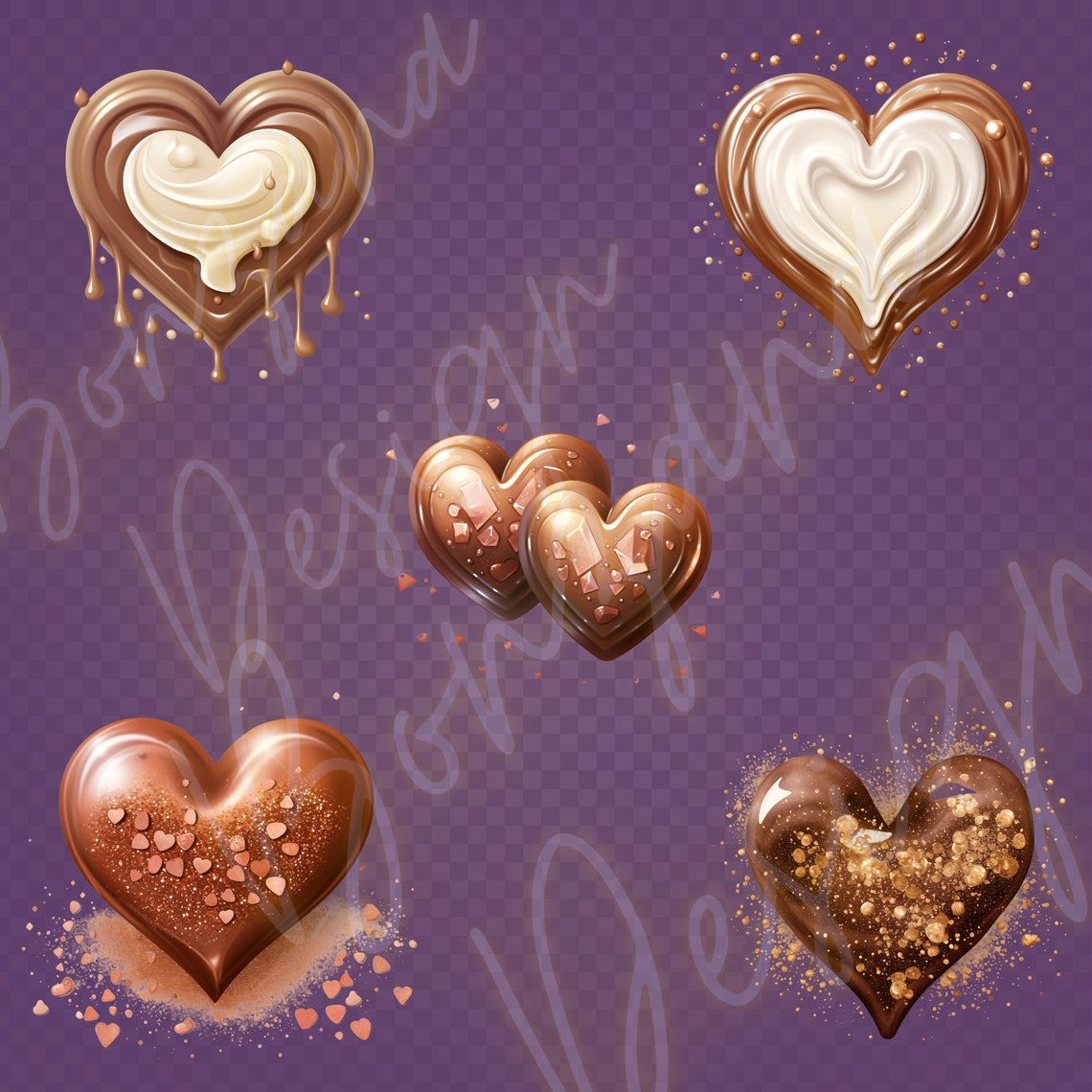 Chocolate Heart Clipart, Transparent Chocolate Heart, Valentines Day ...