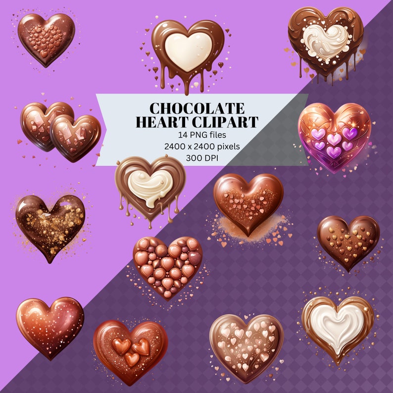 Chocolate Heart Clipart, Transparent Chocolate Heart, Valentines Day ...