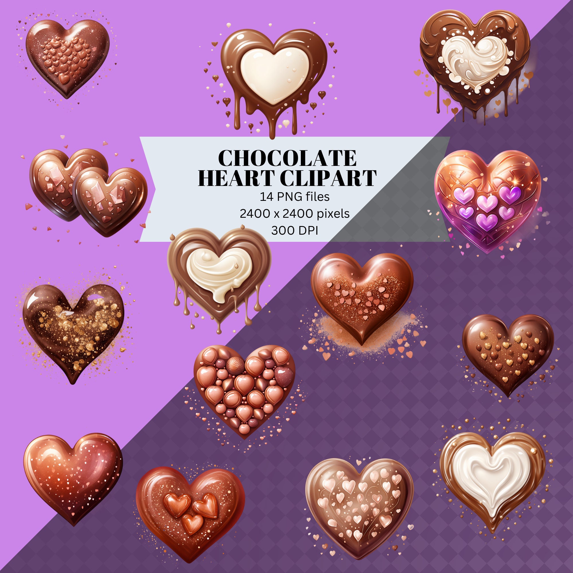 Chocolate Heart Clipart, Transparent Chocolate Heart, Valentines Day ...