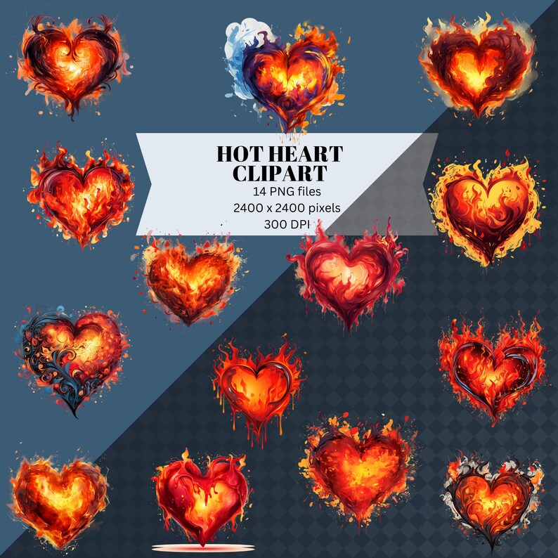 Hot Heart Clipart,transparent Hot Heart,digital Illustrations Png ...