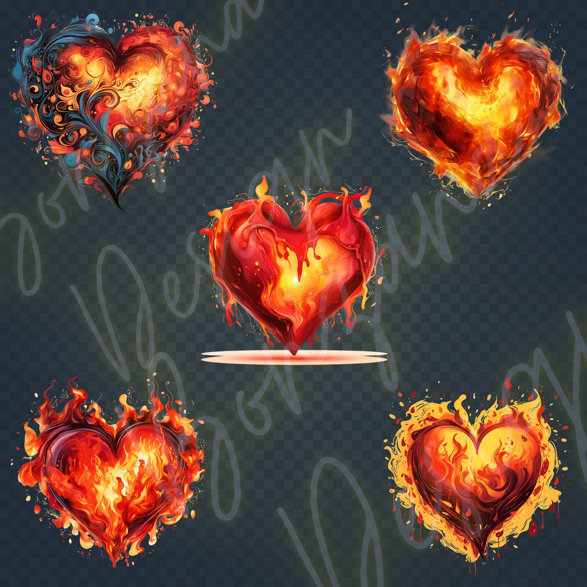 Hot Heart Clipart,transparent Hot Heart,digital Illustrations Png ...