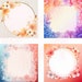 Digital Flower Frame Backgrounds Digital Paper Sheet Download ...