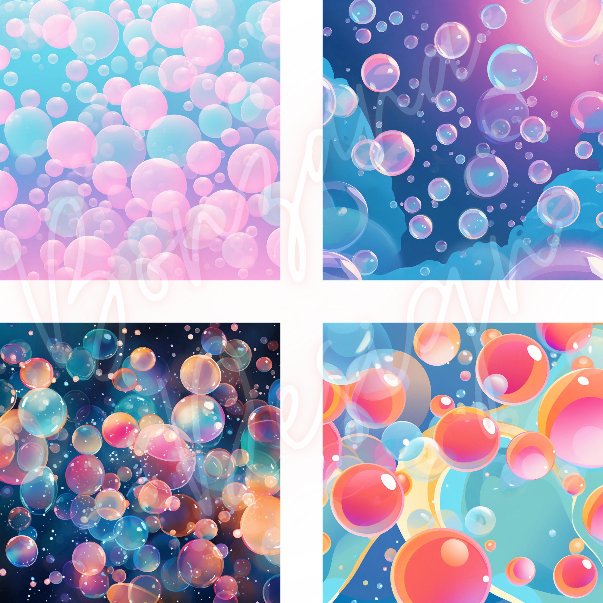 Bubbles Digital Background,bubbles Digital Paper,bubbles Digital ...