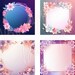 Digital Flower Frame Backgrounds Digital Paper Sheet Download ...