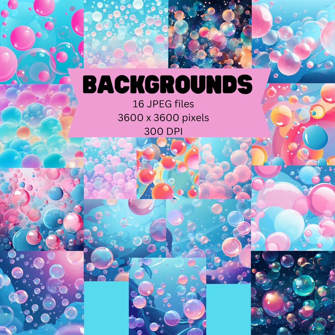 Bubbles Digital Background,bubbles Digital Paper,bubbles Digital ...
