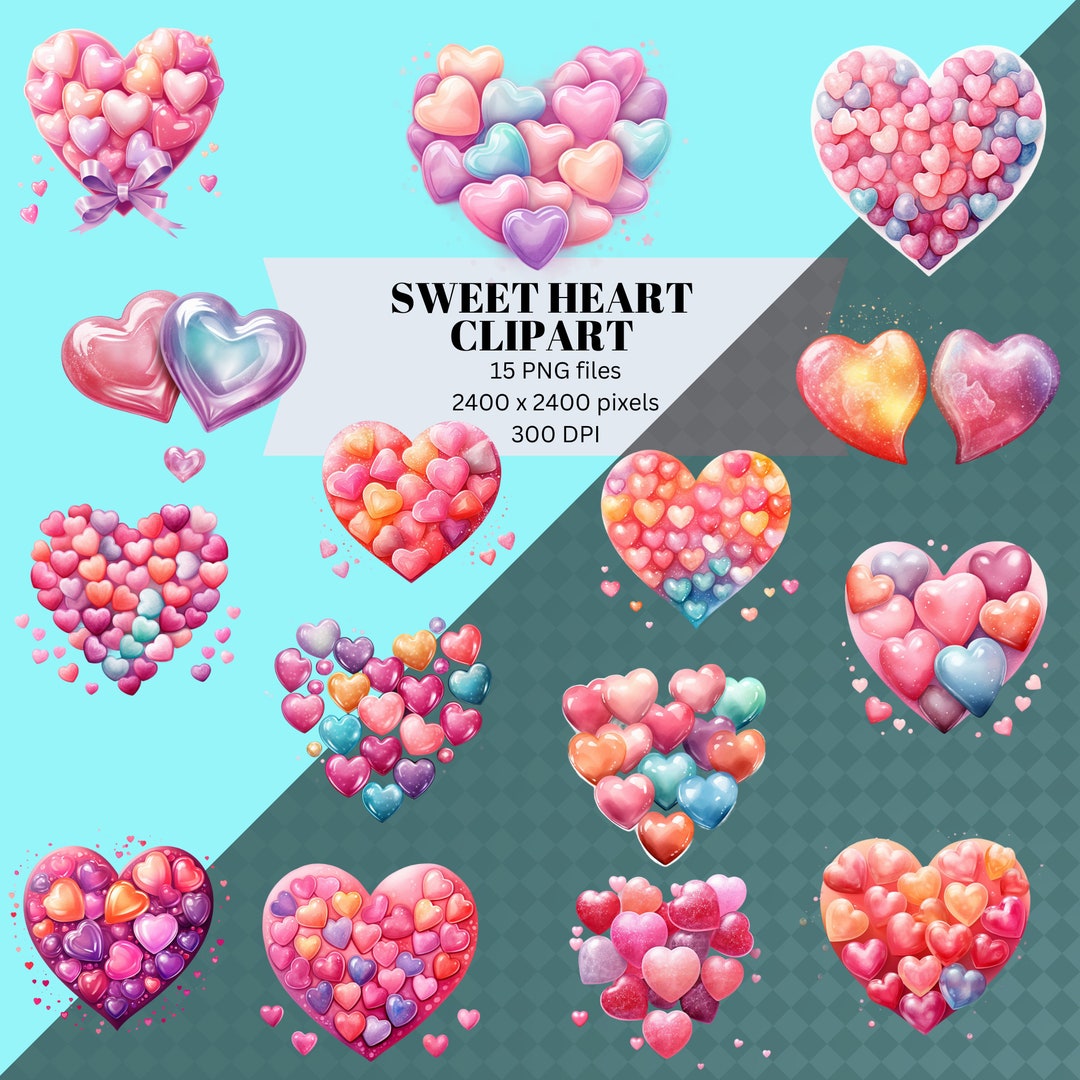Sweet Heart Clipart,transparent Sweet Heart,digital Illustrations Png ...