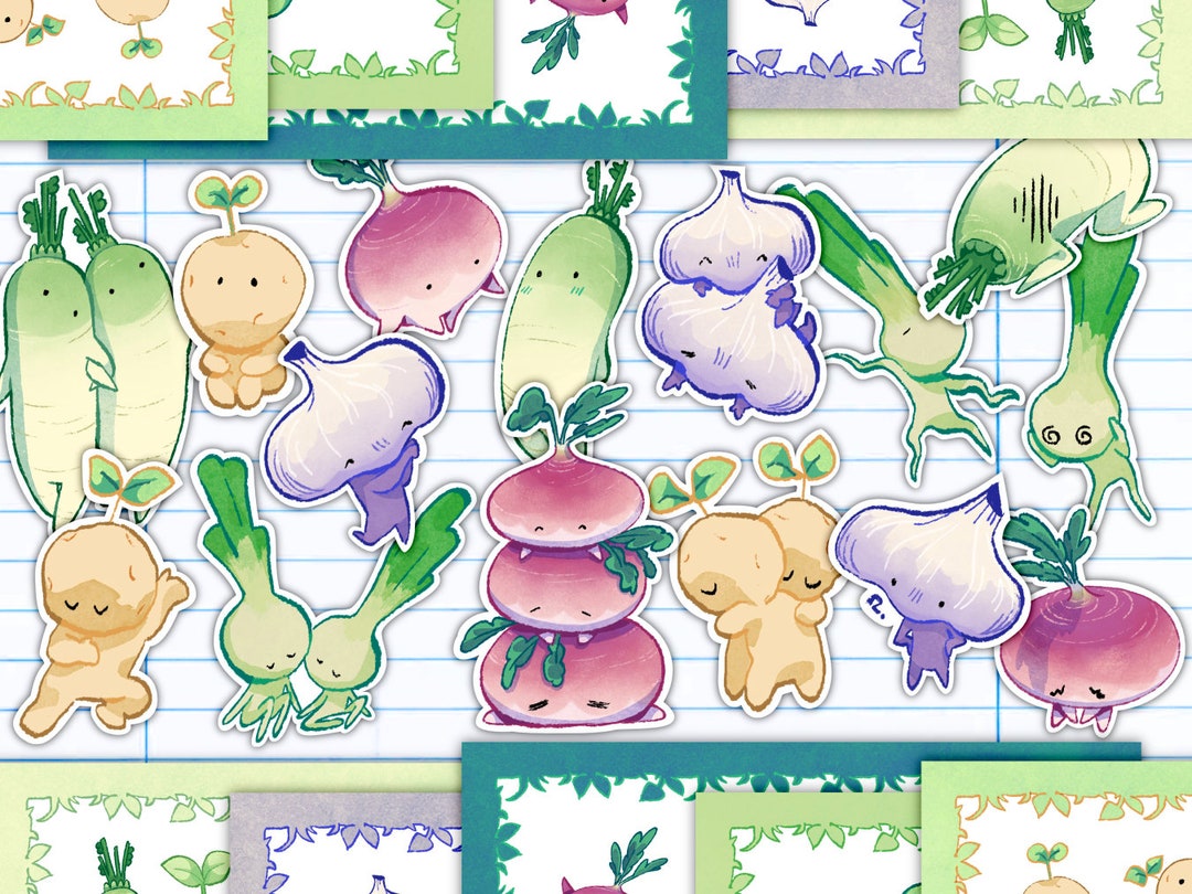 Cute Root Vegetable Plant Matte/glossy Vinyl Sticker Sheets - Potato ...