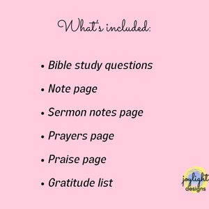 Instant Download Printable Bible Study Help Sermon Notes Prayer Praise ...