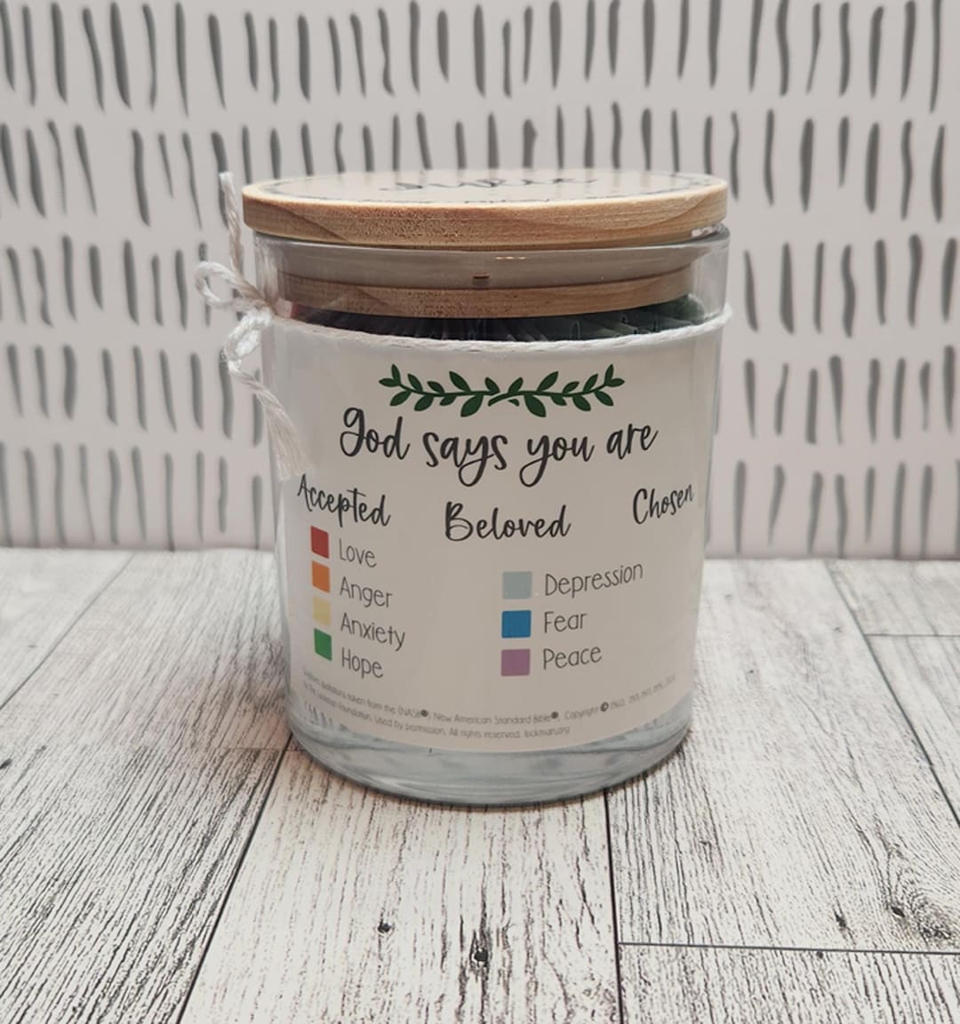 Personalized Scripture Jar - Christian Gifts, Color-coded Bible Verses ...