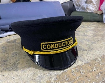 Train Conductor Railway Cap Railroad Officer Style Hat, Gift for Him ...