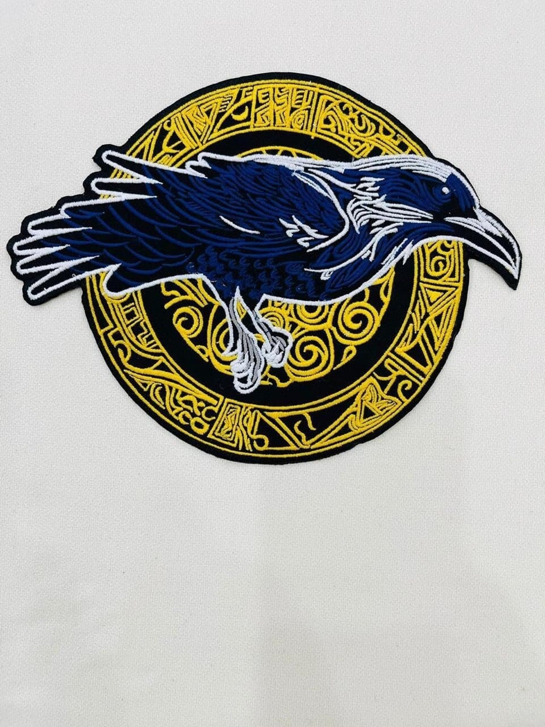 Celtic Crow Large Back Patch for Jacket/vest, Perfect Addition for Gothic Look Biker 9x9 Inches ...