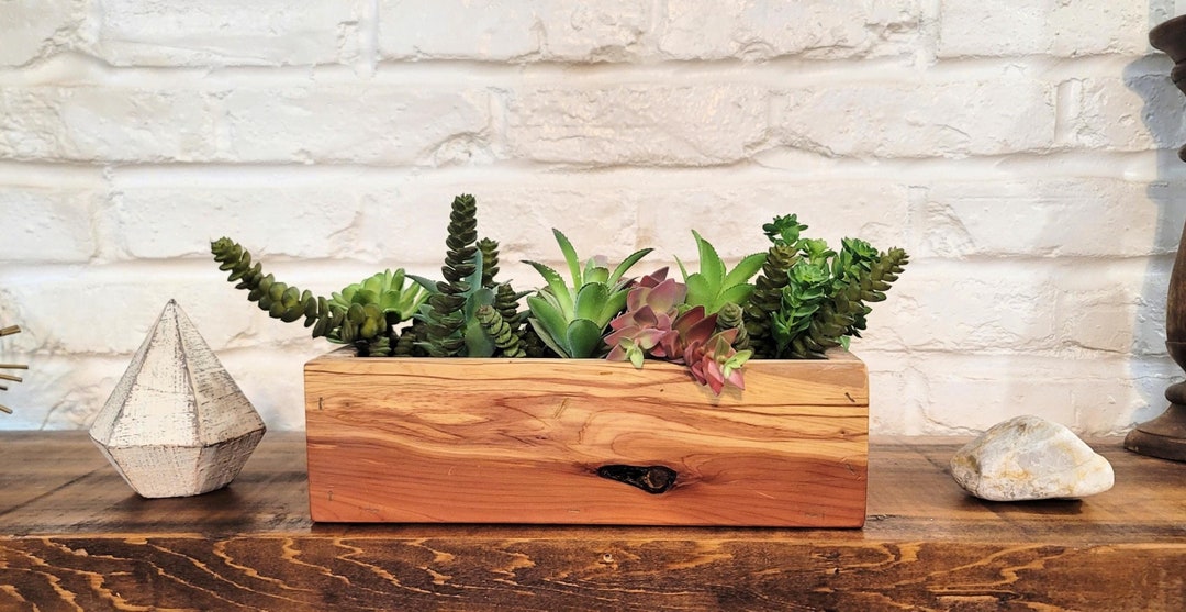 Wood Box Centerpiece, Reclaimed Wood Box Cedar - Etsy