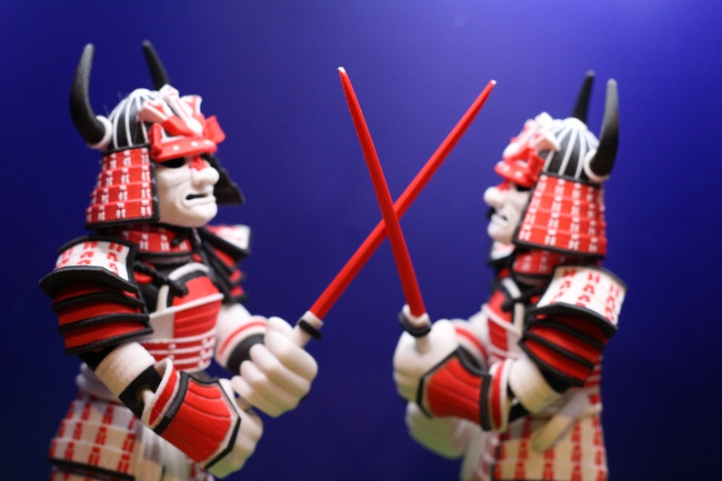Flexible Samurai Fighter and Sword - Flexi Factory - Etsy