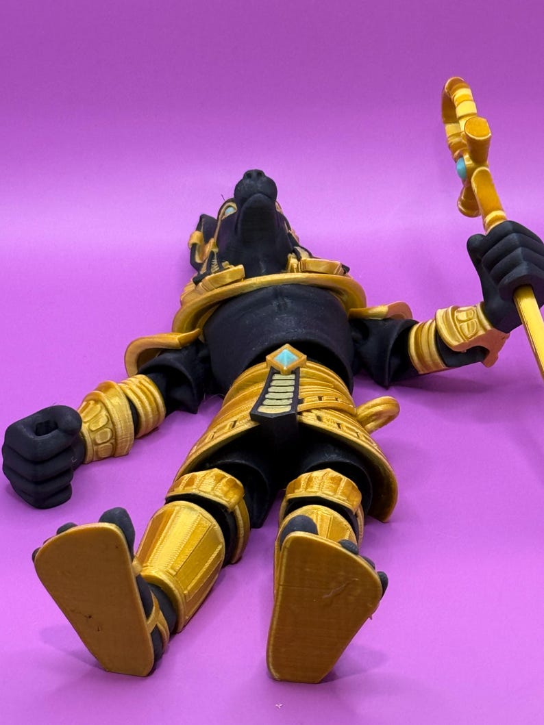 Flexible Anubis and Staff - Flexi Factory - Etsy