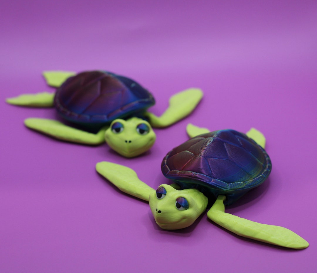 Flexible 3D Printed Turtle – Movable Limbs, Floats - Etsy
