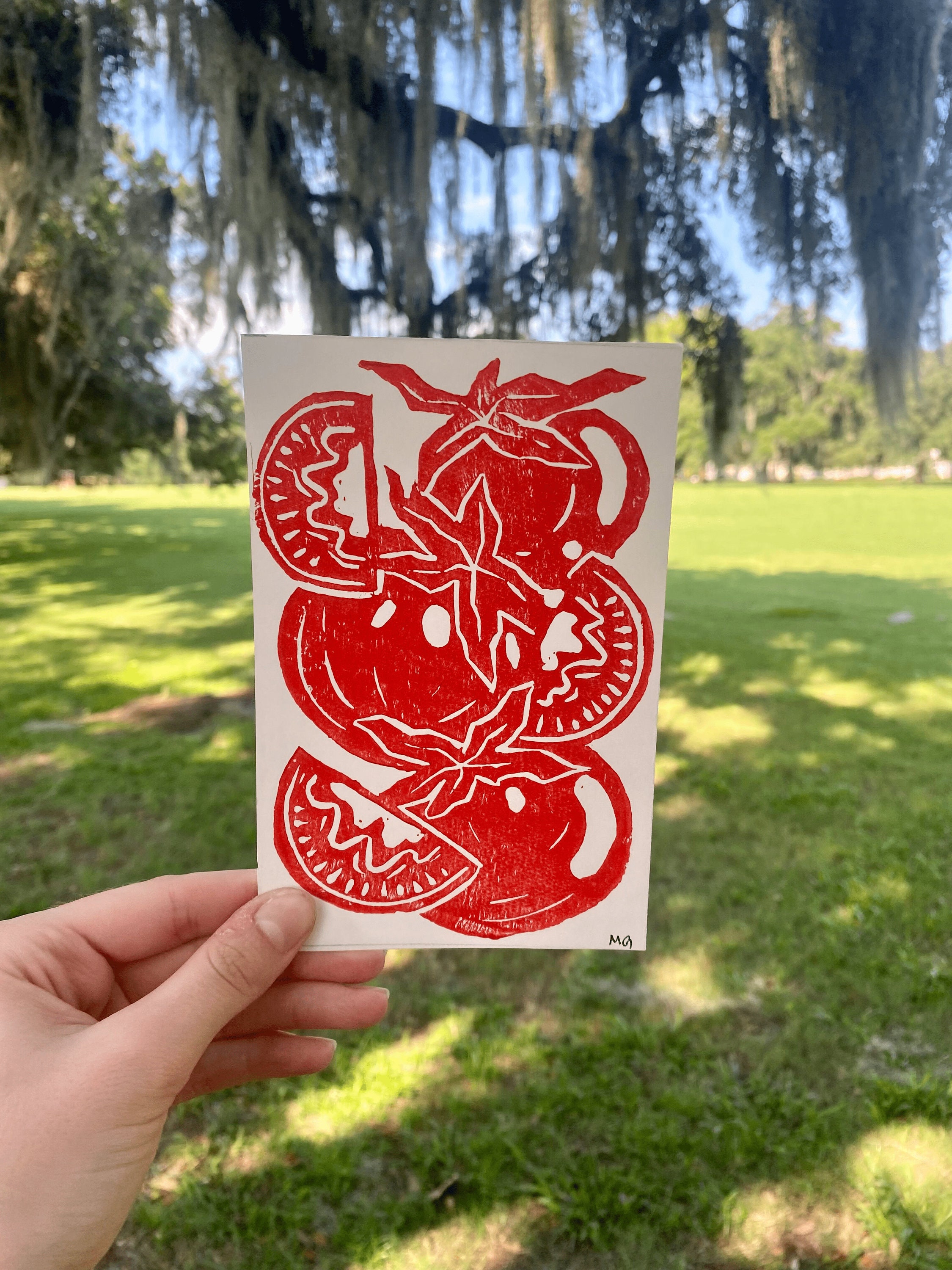 Tomatoes Block Print - Etsy