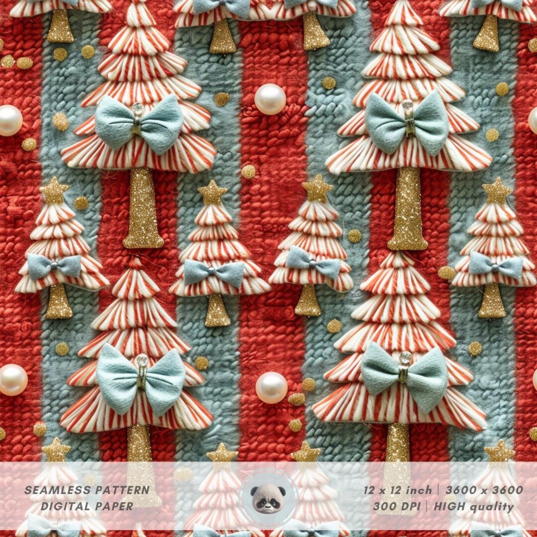 3d Striped Christmas Tree Seamless Pattern, Stripes Background ...