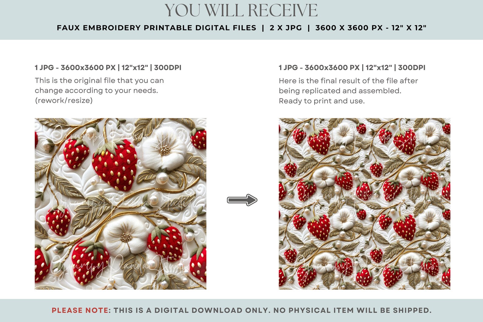 3d Strawberry Seamless Pattern, Strawberries Digital Paper for Fabric ...