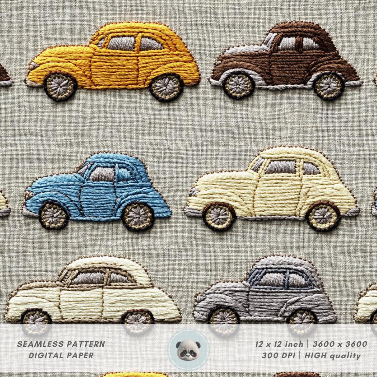 3d Vintage Cars Baby Boy Seamless Pattern, Classic Retro Vehicle Fabric ...