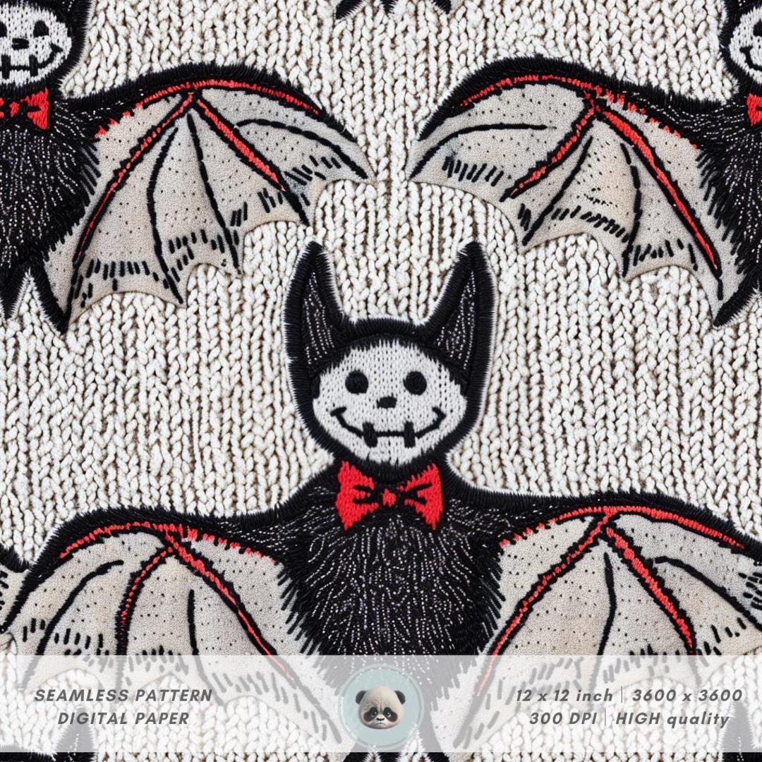3d Creepy Bat With Coquette Bow Seamless Pattern, Halloween Background ...