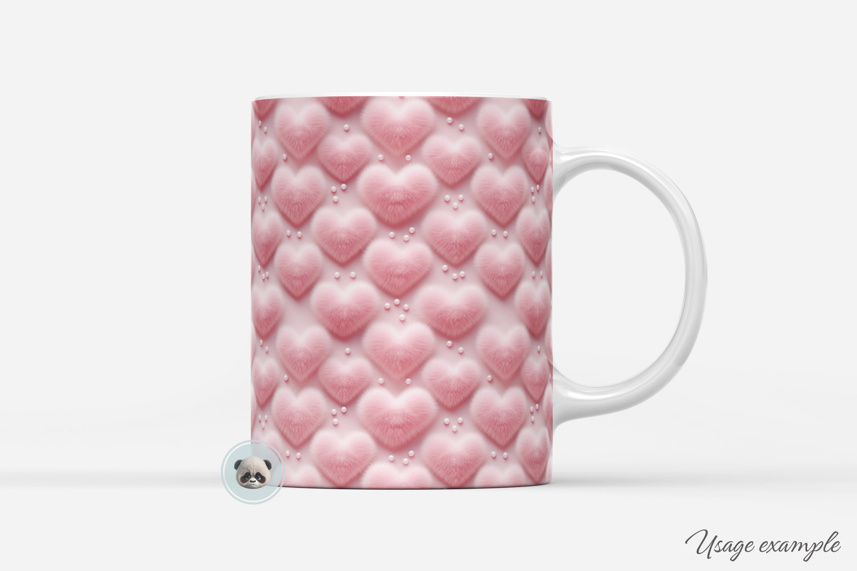 3d Fluffy Heart Seamless Pattern, Printable Valentines Hearts Fabric ...