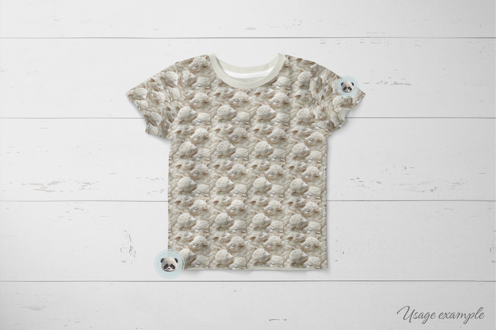 3d Cute Fluffy Lamb Seamless Pattern, Faux Embroidery Wool Baby Sheep ...