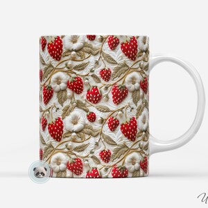 3d Strawberry Seamless Pattern, Strawberries Digital Paper for Fabric ...