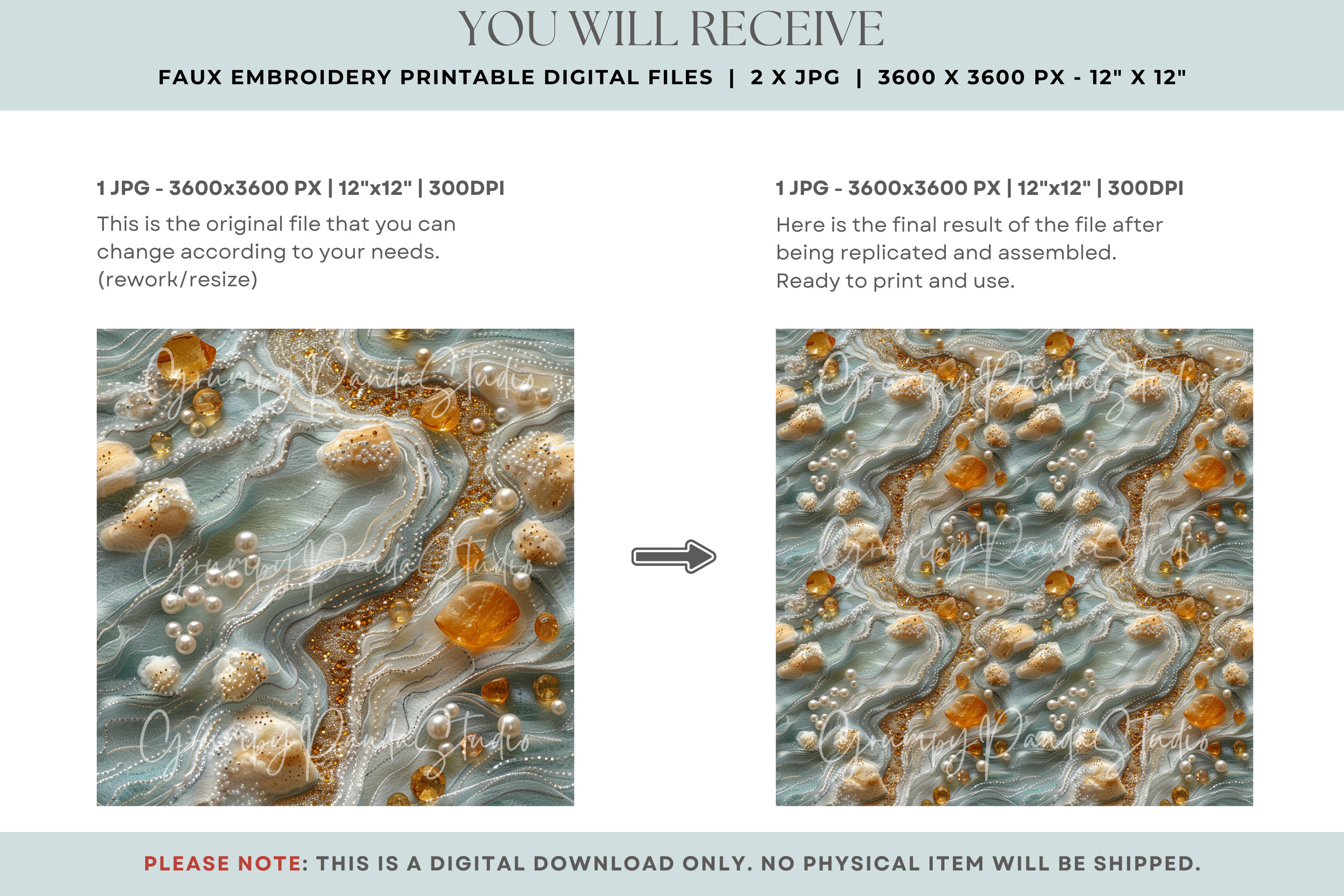 3d Amber Stone Seamless Pattern, Wool Felt Sea Foam, Glitter Sandy ...