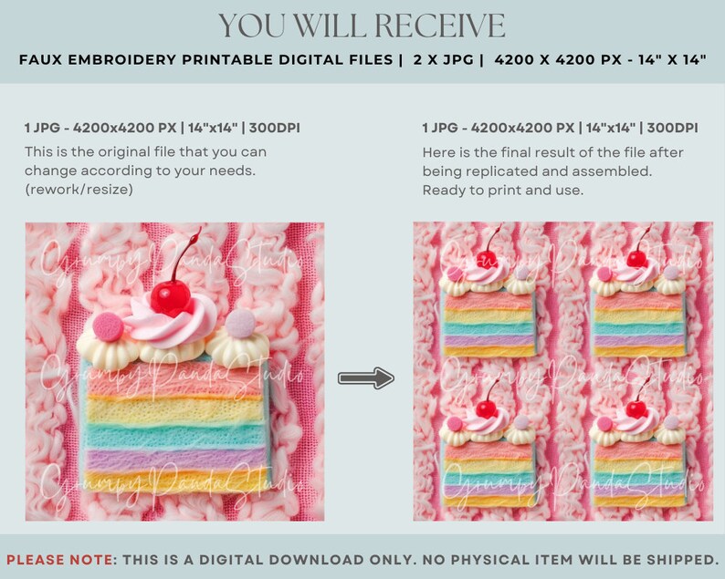 3d Colorful Layer Cake Seamless Pattern, Faux Embroidery Wool Felt ...