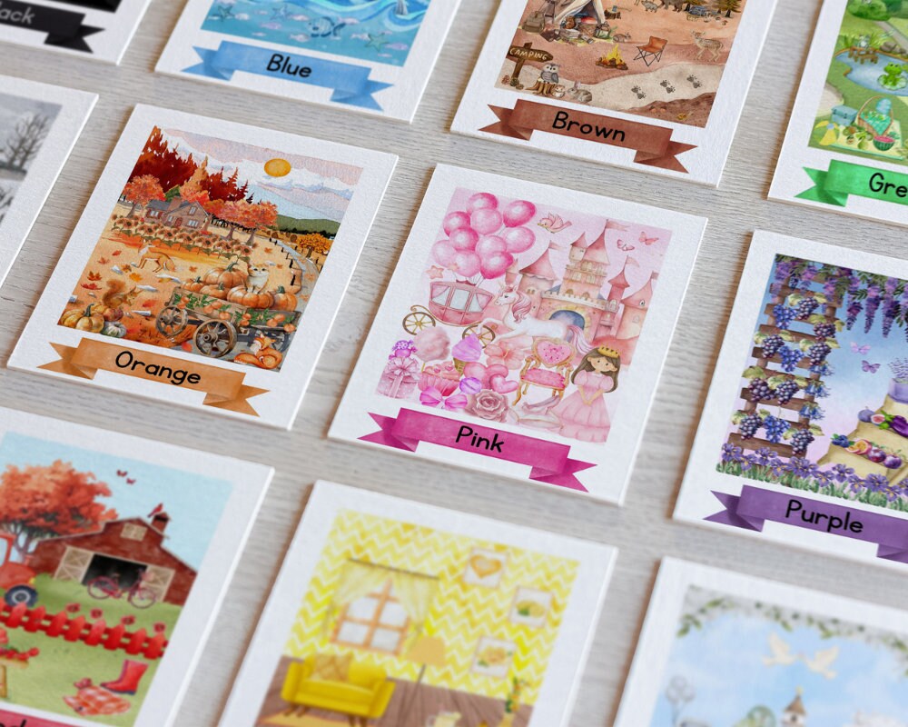 11 Colors Flash Cards, Printable Flashcards for Kids Learning ...